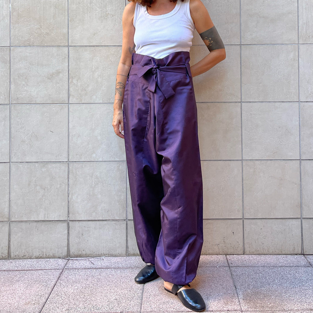 Baji pantalone Hanbok tradizionale sartoriale viola – vintageafropicks