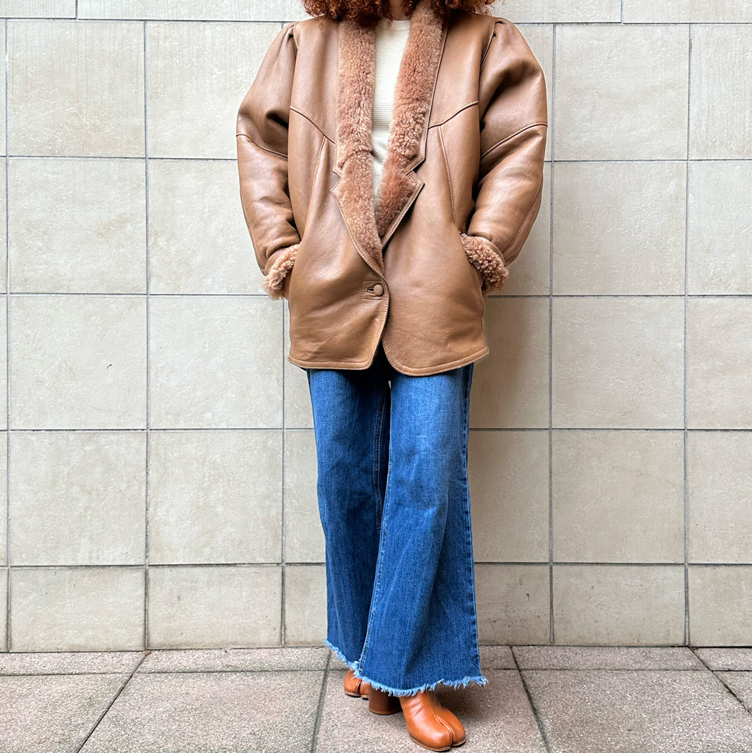 Montone color biscotto 80s – vintageafropicks